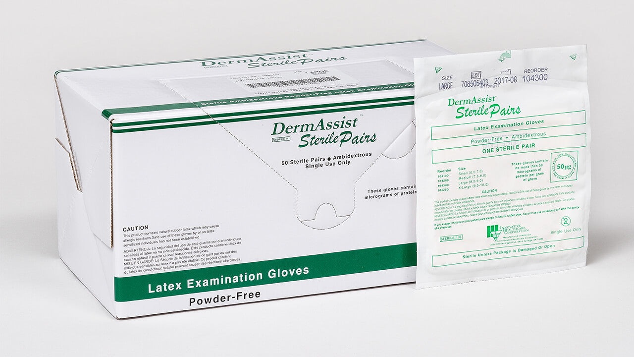 Innovative Dermassist® Sterile Latex Exam Glove, X-Large – DDP Medical