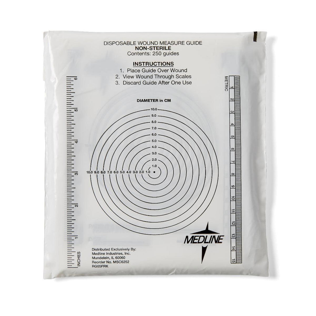Bullseye Universal Wound Measurement Ruler, Paper – DDP Medical