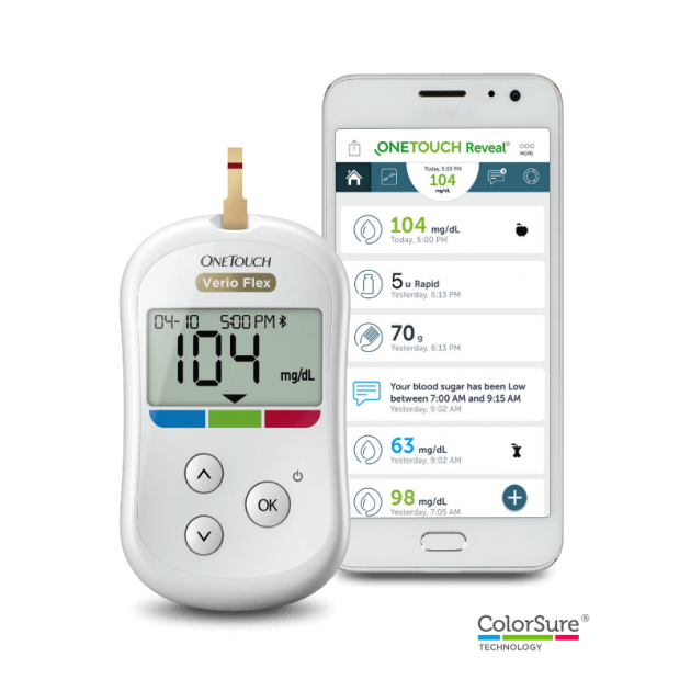 One Touch Verio Flex® Blood Glucose Monitoring System, RETAIL, OneTouc ...